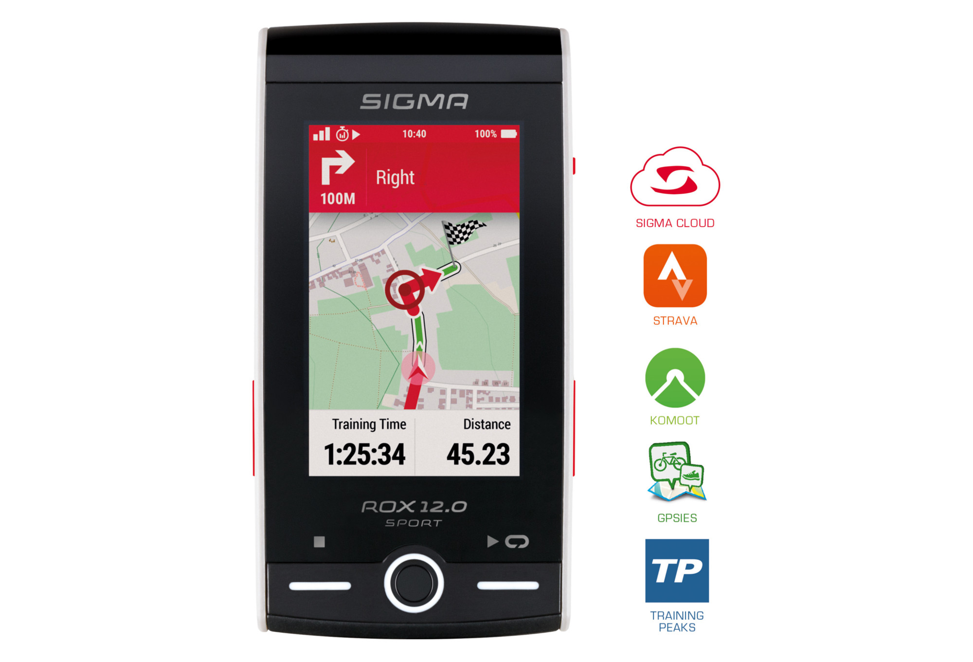 Compteur GPS Sigma ROX 12.0 SPORT Set - Blanc - VERLO MAGASIN